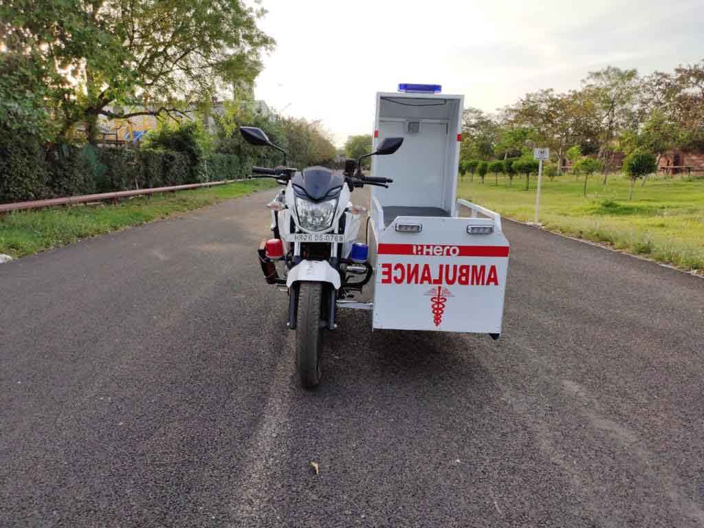 Hero MotoCorp constrói moto-ambulâncias para transportar pacientes de ...