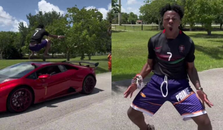 YouTuber defies death by jumping over moving Lamborghini - Carro e motos
