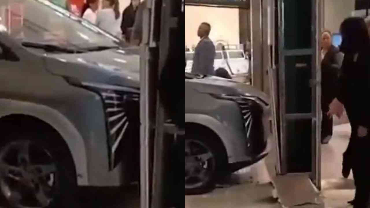 Child crashes $33,000 GAC electric car displayed in a shopping mall in ...