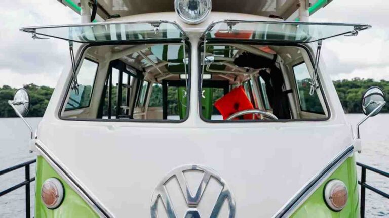 Companies Join Forces to Transform Luxury Kombi into Boat with Slide ...