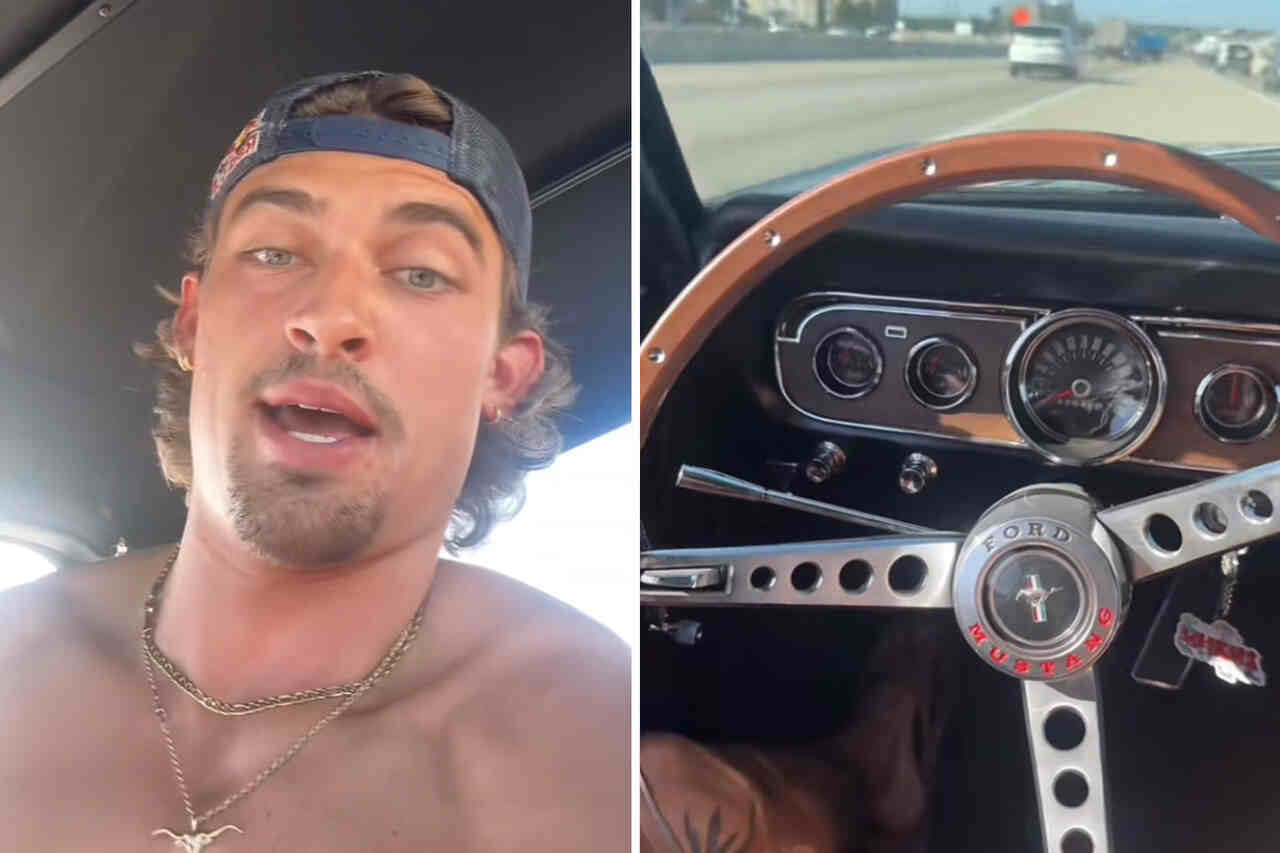 Mustang z roku 1966 se porouchal cestou, když ho muž vezl na prodej ...