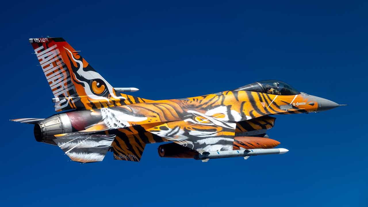 Portugal presenta un F-16AM con pintura vibrante para el "NATO Tiger Meet" - Carro e motos