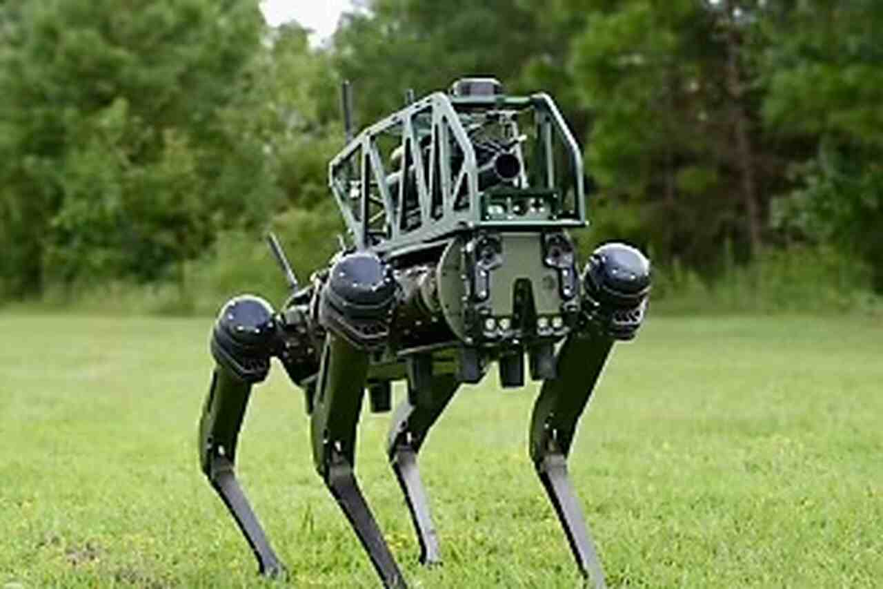 Australian company unveils robotic dog equipped with grenade launcher ...