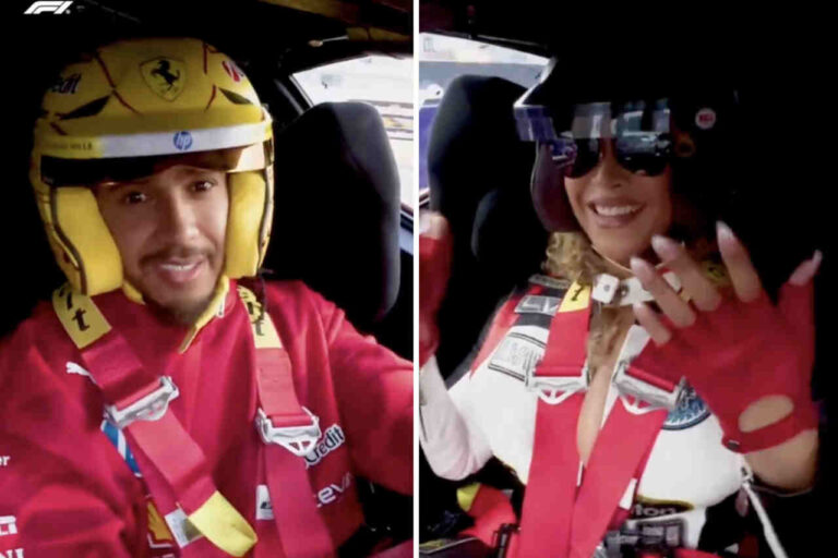 Lewis Hamilton raggiunge i 320 km/h durante un giro con Beyoncé al Gran ...