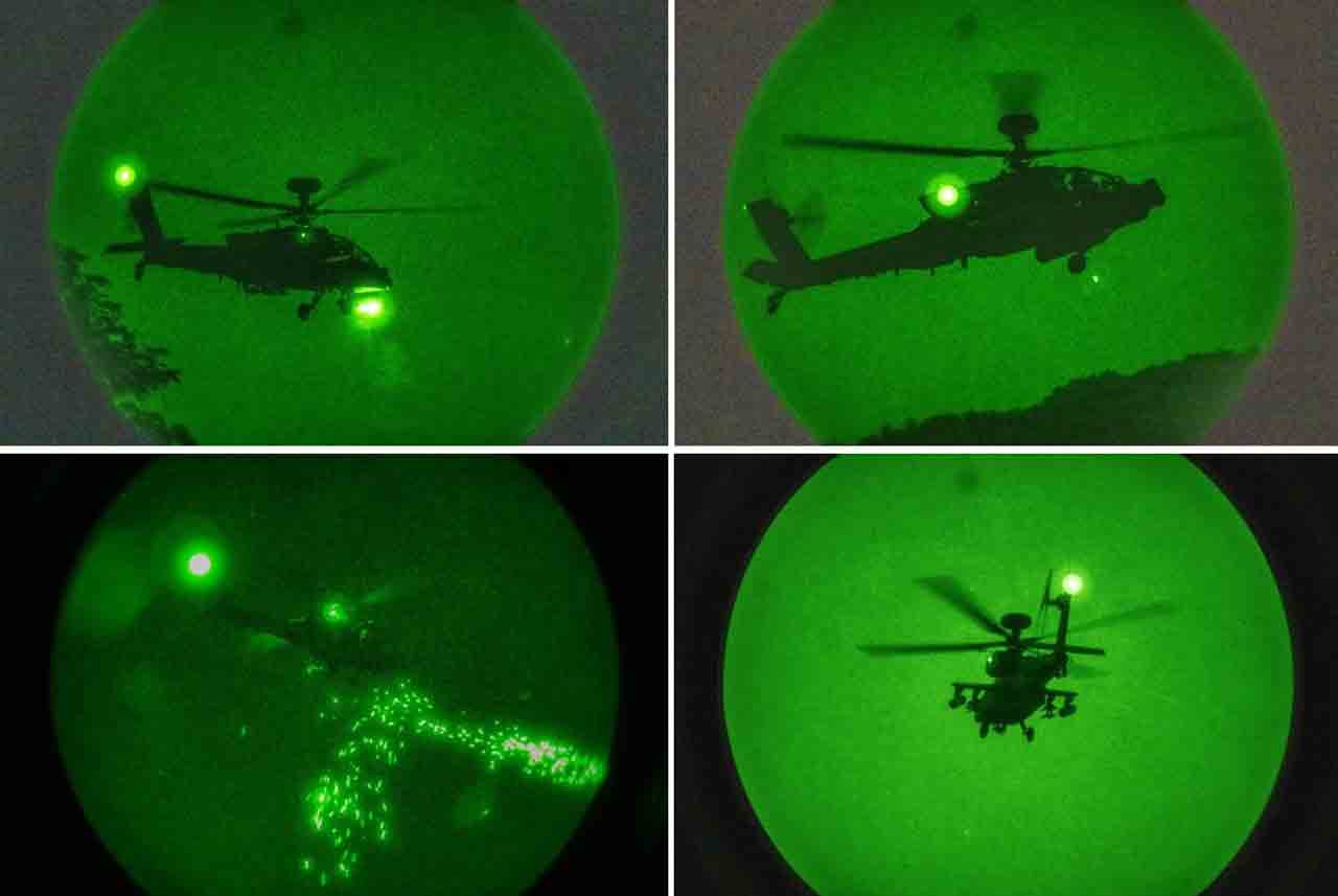 American Apache Helicopters Fire Rockets Near the North Korean Border ...